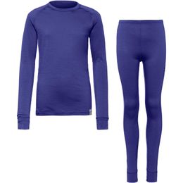 Odlo Merino 200 Wäscheset Kinder - blau - Gr. 152 - Merinowolle
