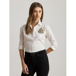 Lauren by Ralph Lauren Lauren Ralph Lauren Bluse 'Jamelko' Damen Gr&ouml;&szlig;e S gold / wei&szlig;