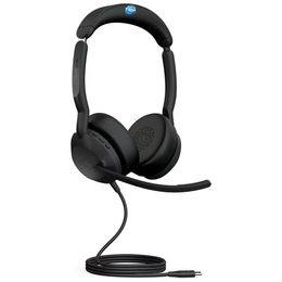 Jabra Evolve 2 50 UC Kopfhörer Noise cancelling verdrahtet + kabellos mit Mikrofon - Schwarz