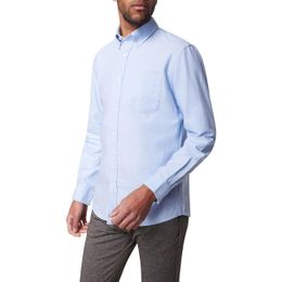 Businesshemd Pierre Cardin, Herren, Gr. XL, N-Gr, blau (air), Web, Obermaterial: 100% Baumwolle, unifarben, 1-Knopf-Manschette, Hemden, mit Brusttasche