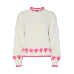 Pieces Pullover 'PCJOVE' Damen Größe XS pink / weiß