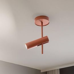 Sigma Deckenspot Leda 1, ziegelrot, 1-flammig, Höhe 34 cm