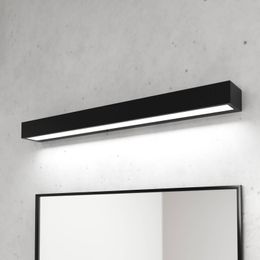 MCJ LED-Bad-Wandlampe Vola, IP44, schwarz, 4.000 K, Breite 60 cm