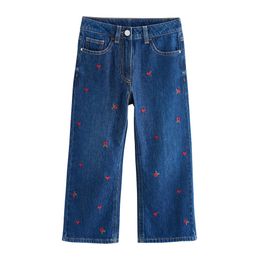 next Jeans M&auml;dchen Gr&ouml;&szlig;e 122 blue denim / rot