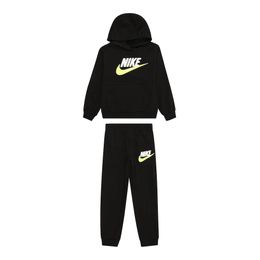 Nike Sportswear Jogginganzug 'CLUB' Jungen Größe 104 zitrone / schwarz / weiß