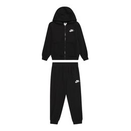 Nike Sportswear Jogginganzug 'CLUB' Jungen Größe 110 schwarz / weiß