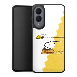 DeinDesign Galaxy S25 Edge Handy Premium Silikon H&uuml;lle Handyh&uuml;lle schwarz Case Snoopy Peanuts Children Silikon Premium Case