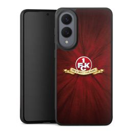 DeinDesign Galaxy S25 Edge Handy Premium Silikon H&uuml;lle Handyh&uuml;lle schwarz Case Official Licensed Product 1. Fc Kaiserslautern Logo Silikon Premium Case
