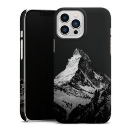 DeinDesign iPhone 13 Pro Max Handy Premium Case Smartphone Handyh&uuml;lle Schutzh&uuml;lle matt Mountain Snow Mountain Top Premium Case