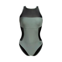 arena Badeanzug 'MESH PANELS PRO BACK' Damen Gr&ouml;&szlig;e XXL jade / schwarz