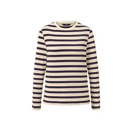Tchibo - Geripptes Langarmshirt - Damen - Gr. XL - dunkelblau/gestreift