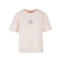 F4NT4STIC Shirt 'Alice im Wunderland Uhr Hase Heroes of Childhood' Damen Gr&ouml;&szlig;e XL mischfarben / puder