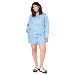 Studio Untold Pyjama Damen Gr&ouml;&szlig;e M/L blue denim / wei&szlig; Winterkleid