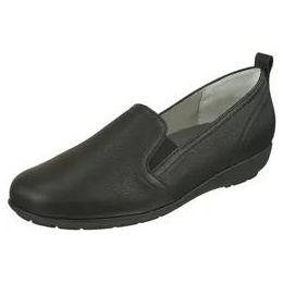 Slipper Natural Feet "Clara", Damen, Gr. 37, schwarz, Leder, Schuhe, mit weitem Fußbett