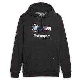 Hoodie Puma "BMW M Motorsport Fleece Hoodie Herren", Herren, Gr. XS, schwarz, Obermaterial: 68% Baumwolle, 32% Polyester; Kapuzenfutter: 100% Baumwolle; Rippe: 3% Elasthan, 97% Baumwolle, normal, Rundhals, Sweatshirts