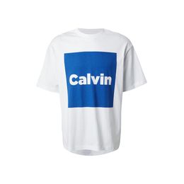 Calvin Klein Jeans T-Shirt Herren Gr&ouml;&szlig;e M royalblau / wei&szlig;