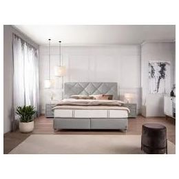 Nachtkommode Alina "Otello", grau (platingrau dct 29), B:50cm H:51,5cm T:41,5cm, Sideboards, mit Glasplatte und 3 Schubladen