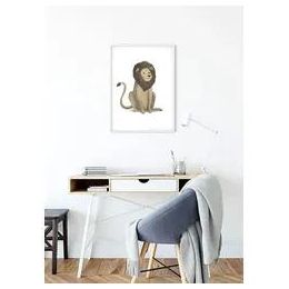 Bild Komar "Cute Animal Lion", bunt (farbe bild(er): bunt), B:50cm H:70cm, Papier, Holz, Bilder, Wandbild zur Dekoration - ohne Rahmen