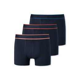 Schiesser Boxershorts Herren Größe M/L navy / kobaltblau / koralle / rot