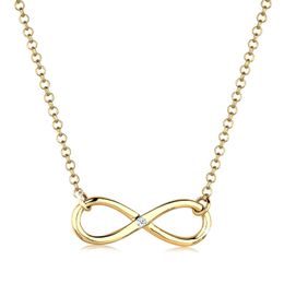 Elli Halsketten - Halskette Infinity Pure Diamant (0.03 ct.) 925 Sil - Gr. unisize - in Gold - f&uuml;r Damen