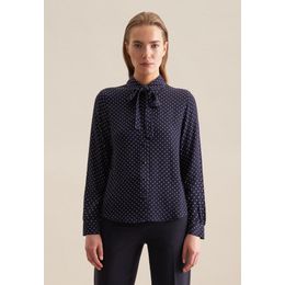 Seidensticker Bluse Damen Gr&ouml;&szlig;e XS dunkelblau / wei&szlig;