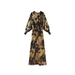 Lola Casademunt Kleid Damen Größe 38 gold / schwarz Winterkleid