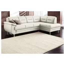 Sit & More Ecksofa SIT & MORE "Mailand L-Form, B: 250 cm", weiß, B:250cm H:85cm T:164cm, Luxus-Kunstleder;Kunstleder Softlux;NaturLEDER (echtes Rindleder)/Korpus passendes Kunstleder Softlux;Luxus-Microfaser Altara Nubuck (100% Polyester), Sofas, optional Bettfunktion