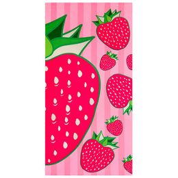 Le Comptoir de la Plage Mikrofaser-Strandtuch ''Pop-Fraise'' in Rosa/ Pink - (L)150 x (B)75 cm - 12% | Badtextilien