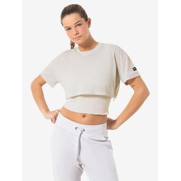 super.natural Trainingsshirt in Creme/ Wei&szlig; - 63% | Gr&ouml;&szlig;e XL | Damen-outdoor-tops-shirts