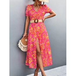 Ariel Tesoro Kleid in Pink/ Gelb - 73% | Gr&ouml;&szlig;e 36 | Damen-kleider