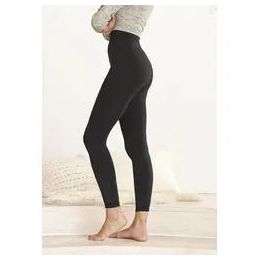 Thermoleggings Lavana, Damen, Gr. S/M, N-Gr, schwarz, Strick, Obermaterial: 100% Polyester, unifarben, Basic, figurbetont lang, Hosen, mit Innenfutter aus Teddyfleece