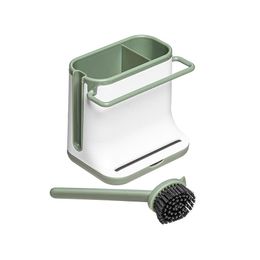 Chefware Sp&uuml;lbecken-Organizer in Wei&szlig;/ Gr&uuml;n - (B)13,5 x (H)15,5 x (T)10,5 cm - 15% | Weitere-haushaltshelfer