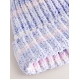 next M&uuml;tze M&auml;dchen Gr&ouml;&szlig;e 49/50 flieder / rosa / wei&szlig;