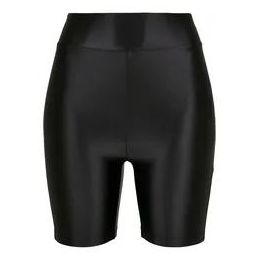 Stoffhose Urban Classics "Urban Classics Damen", Damen, Gr. L, US-Größen, schwarz, 82% Polyamid, 18% Elasthan, unifarben, skinny fit, Hosen