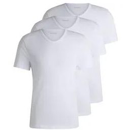 V-Shirt BOSS "T-Shirt VN 3P CO", Herren, Gr. XXL, weiß, Jersey, Obermaterial: 100% Baumwolle, Shirts, Topseller