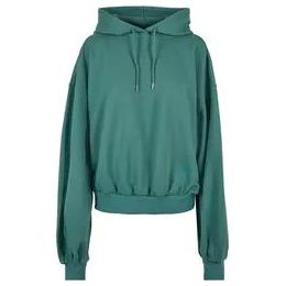 Rundhalspullover Urban Classics "Urban Classics Damen Ladies Organic Oversized Terry Hoody", Damen, Gr. XS/S, grün (paleleaf), 100% Baumwolle, unifarben, oversize, ohne Ausschnitt, Pullover
