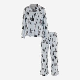 Chelsea Peers Blauer Pyjamaset aus Hemd und Hose