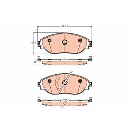 TRW Bremsbelagsatz, Scheibenbremse vorne rechts links für VW SEAT CUPRA AUDI 3Q0698151K 3Q0698151 5Q0698151AK GDB2219