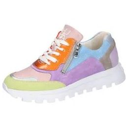 Waldläufer Keilsneaker WALDLÄUFER "H-AJALA", Damen, Gr. 7 (40,5), bunt (multicolor), Glattleder, Lackleder, Nubukleder, Veloursleder, Schuhe Sneaker, Profilsohle, H-Weite, Freizeitschuh, Halbschuh, Schnürschuh