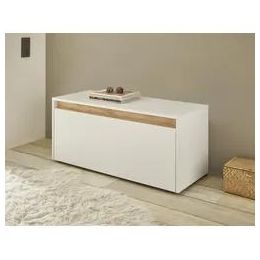 Schuhbank Inosign "GiRON/CiTY, Garderobenbank mit Klappe, Sitzbank in vier Farben", weiß, B:100cm H:45cm T:40cm, FSC-zertifizierter Holzwerkstoff, Sitzbänke, viel Stauraum, Platz für ca. 8 Paar Schuhe, 100 cm breit