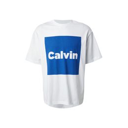 Calvin Klein Jeans T-Shirt Herren Gr&ouml;&szlig;e M royalblau / wei&szlig;