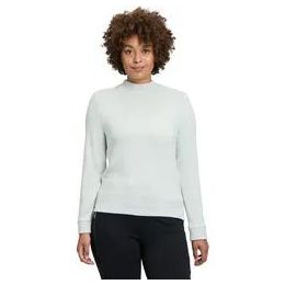 Sweatshirt Cartoon "Cartoon Damen Langarm-Shirt mit Kragen", Damen, Gr. 34, grün (bright grün melange), Obermaterial: 80% Viskose, 17% Polyester, 03% Elasthan., Modisch, lässig geschnitten normal, Rundhals, Sweatshirts, Material