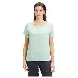Schlupfbluse Cartoon "Cartoon Damen Schlupfbluse mit aufgesetzter Brusttasche", Damen, Gr. 44, bunt (grün, cream), Obermaterial: 100% Viskose., Casual, lässig geschnitten normal, Rundhals, Blusen