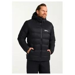 Daunenjacke Jack Wolfskin "NEBELHORN DOWN HOODY M RDS", Herren, Gr. XXXL (60), schwarz, Oberstoff: 100% POLYAMID; Kontrastmaterial 1: 100% POLYAMID; Füllung 1: 90% ENTENDAUNEN, 10% FEDER; Futter 1: 100% POLYESTER, Jacken