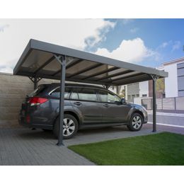 Palram Carport 'Palma 5000' mit Flachdach anthrazit / bronzefarben Metall 497 x 493 x 224 cm