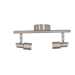 toom LED-Wohnraumstrahler 'Alexa' nickelfarben GU10 2-flammig 350 lm