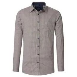 Langarmhemd Casamoda "Casamoda Freizeithemd Print", Herren, Gr. L, Normalgrößen, blau, 100% Baumwolle, bedruckt, comfort fit, Hemden
