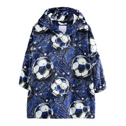 next Badeponcho Jungen Gr&ouml;&szlig;e 104 blau / navy / schwarz / wei&szlig;