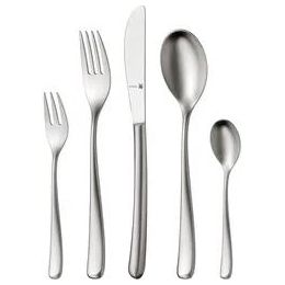 Besteck-Set WMF "Vision", grau (edelstahl), 66, Cromargan Edelstahl Rostfrei, Essbesteck-Sets, ergonomisch, Cromargan protect