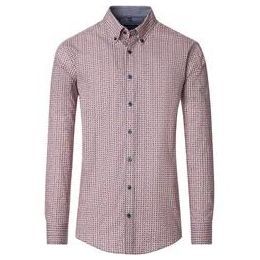 Langarmhemd Casamoda "Casamoda Freizeithemd Print", Herren, Gr. XXL, Normalgrößen, rot, 100% Baumwolle, bedruckt, comfort fit, Hemden